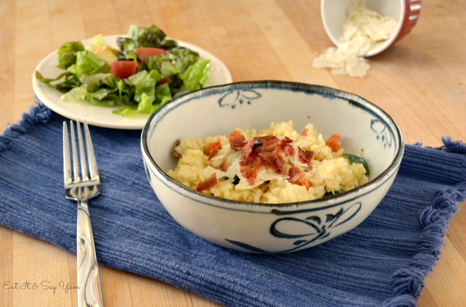 Creamy Vegetable Risotto with Bacon | Eat It & Say Yum