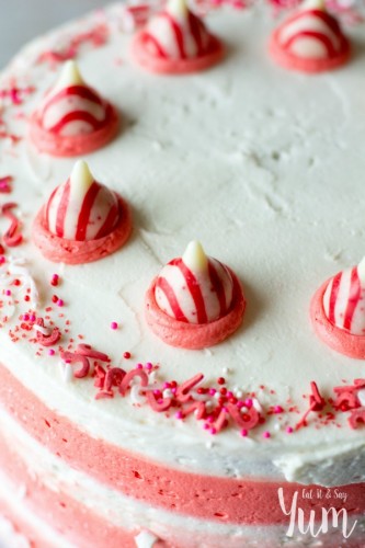 How to Decorate a Candy Cane Cake | Eat It & Say Yum