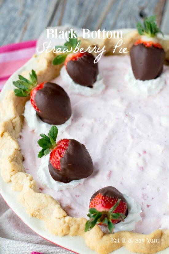 Black Bottom Strawberry Pie | Eat It & Say Yum